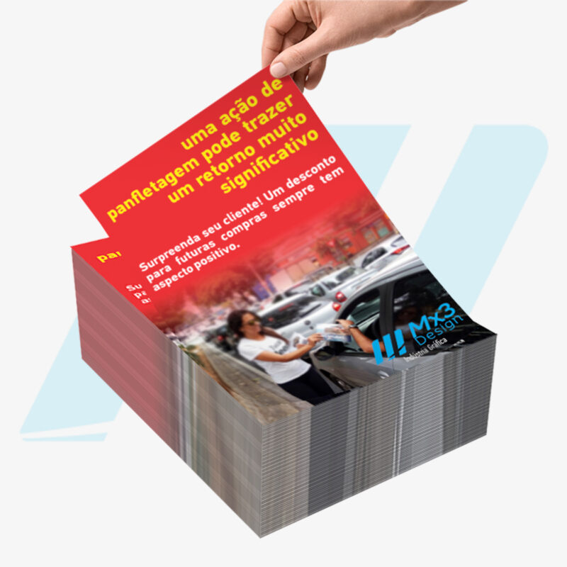 Panfletos; Folhetos; Folders em Papel Couchê – Mx3 Indústria Gráfica